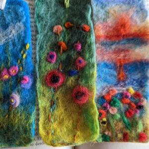 Felted Bookmark1 Anniversary Gift 7 Years. 7.5x2 Readers' Gift. Free ...