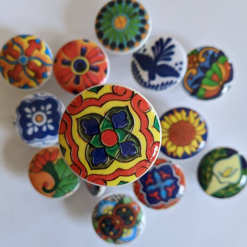 Talavera Knobs - Etsy