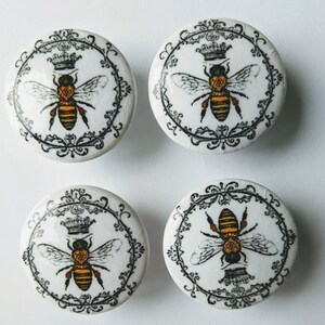 2 Large Queen Bee Theme Drawer/cabinet Wood Knobs With Matching Screws ...