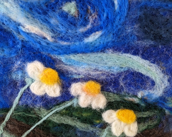 Wool Painting Roots Series Felted Wool Art. 12x14 One of a Kind Textile ...