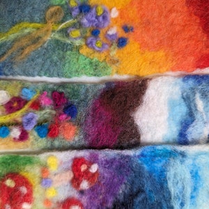 Felted Bookmark (one) Anniversary Gift 7 Years. 6"x2" Hand Felted Wool ...