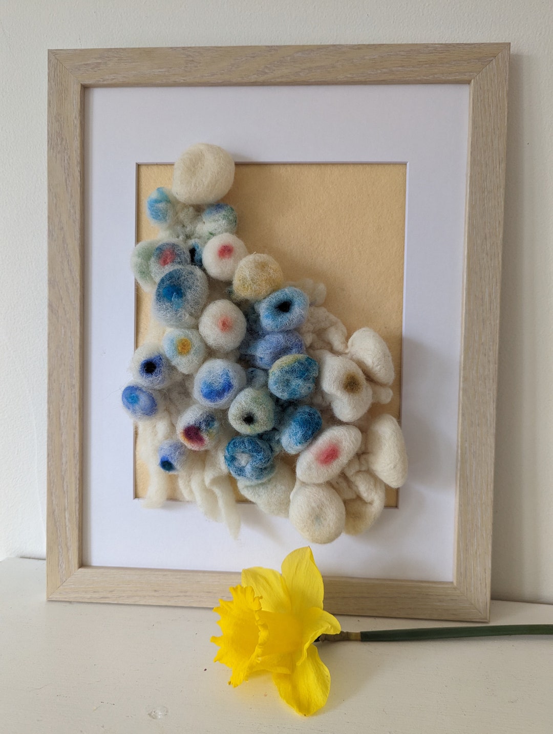 Wool Painting Abstract Shibori Felted Merino Wool Art. 8x10 Opening.one ...