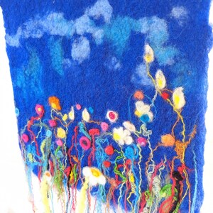 Wool Painting Roots Series Felted Wool Art. 12x14 One of a Kind Textile ...