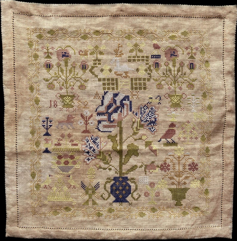 AH 1832 Dutch Antique Sampler PDF Pattern – Reproduction Cross Stitch ...