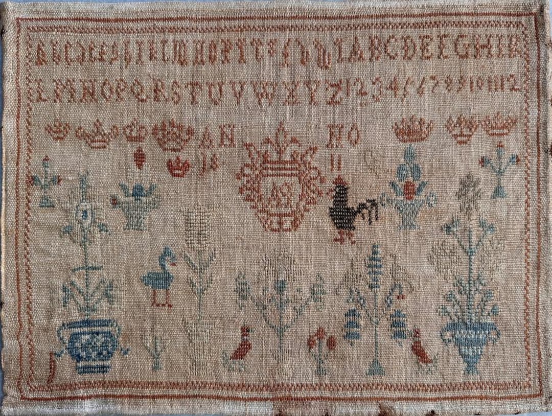 Black Rooster 1811 Dutch Sampler Cross Stitch Pattern PDF ...