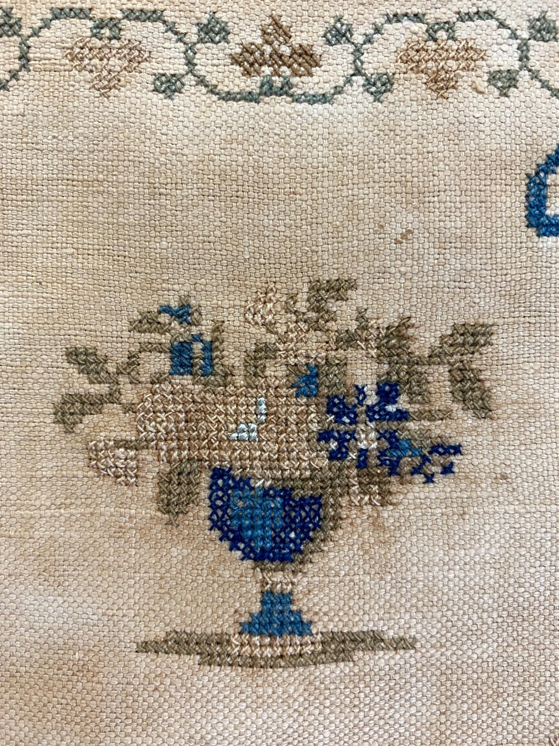 GH 1857 Dutch Antique Sampler Cross Stitch Pattern PDF • Reproduction ...