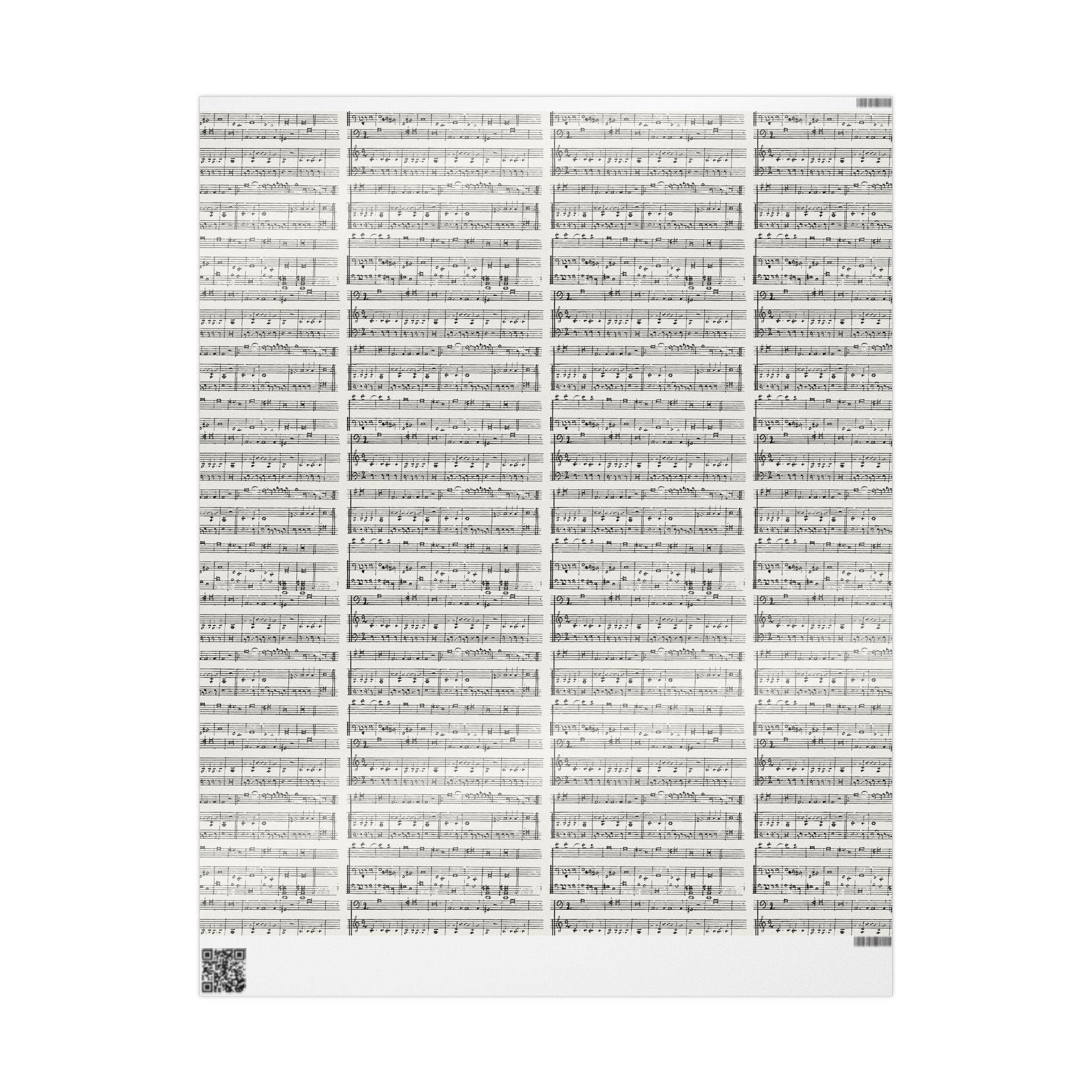 Christmas Sheet Music Wrapping Papers, Holiday Gift Wrap, Musical Notes ...
