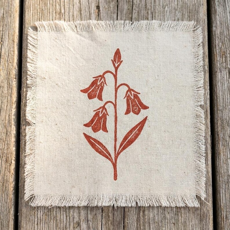 Bluebell Flower Wooden Block Printing Stamp | Hand Carved Indian ...