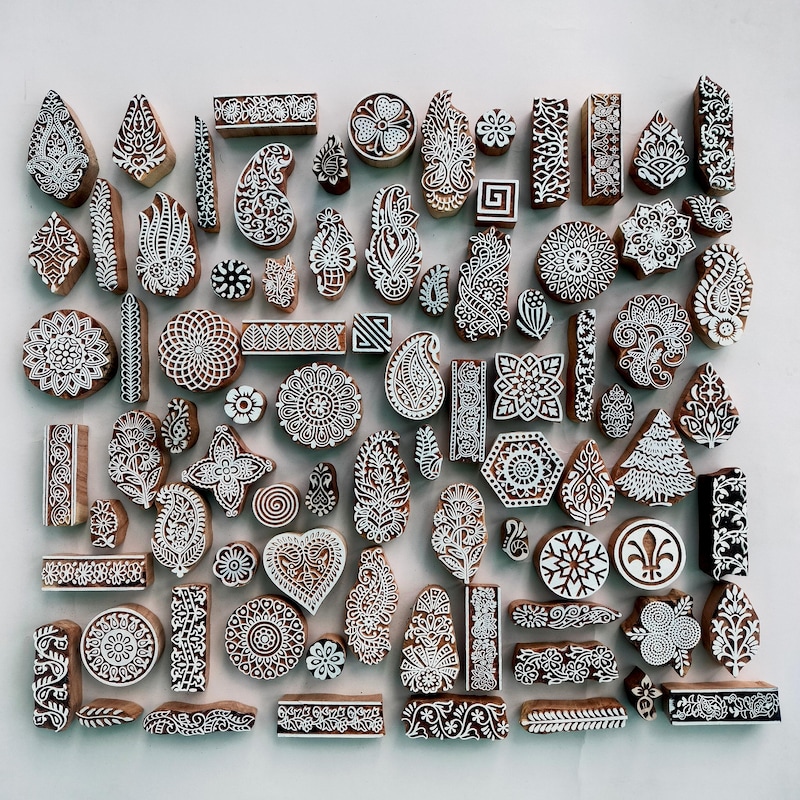 Wood Block Fabric Stamp - Etsy