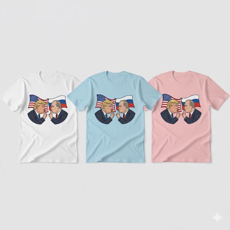 Funny Shh! Trump and Putin Face 2 Face PNG - Political Satire, Mug & T ...