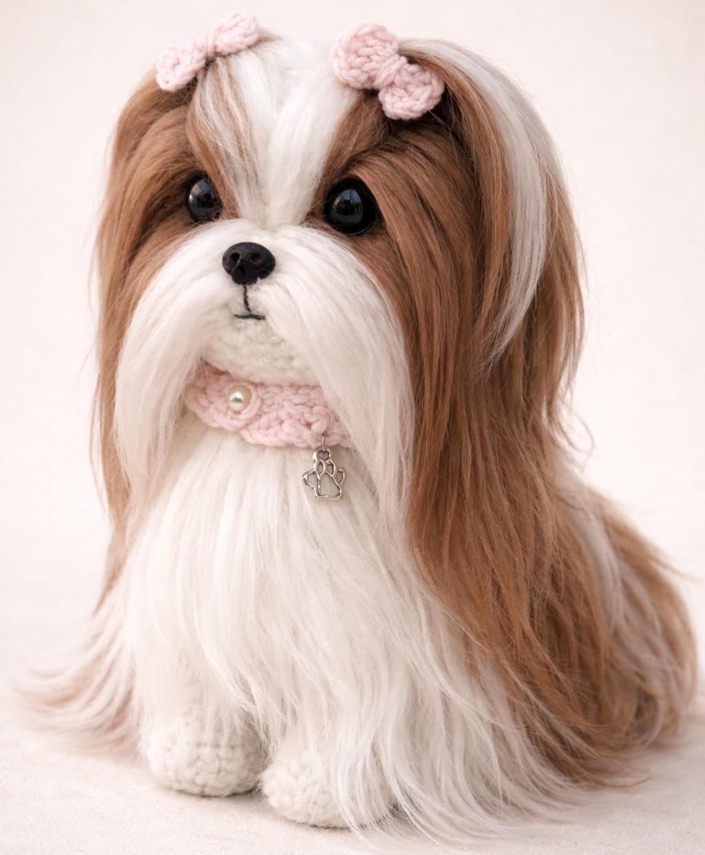 Realistic Shih Tzu Crochet Pattern PDF | Fluffy Dog Amigurumi Tutorial ...