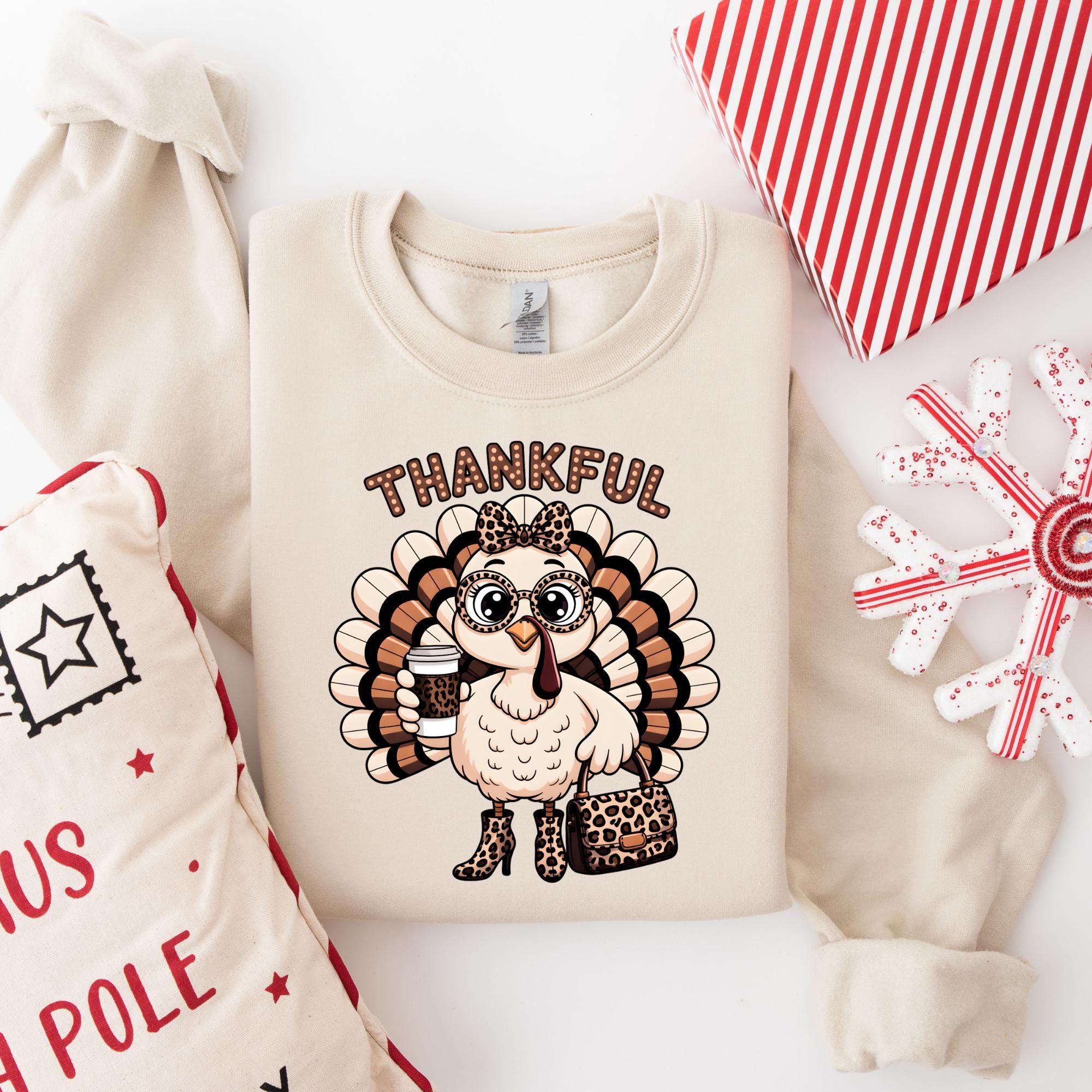 Thankful Chic Turkey PNG - Etsy
