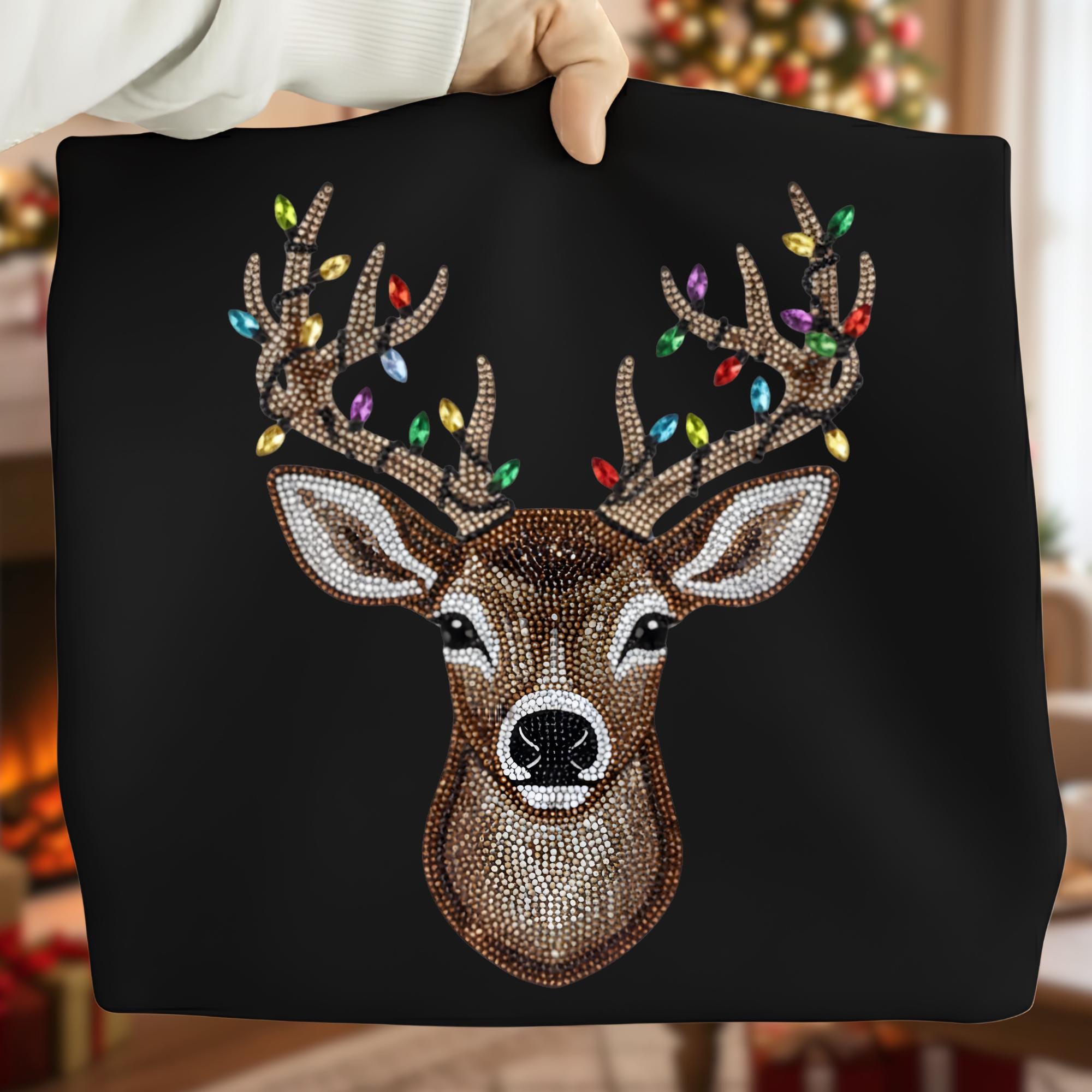 Faux Rhinestone Deer Christmas, Digital Design, PNG Sublimation DTF - Etsy