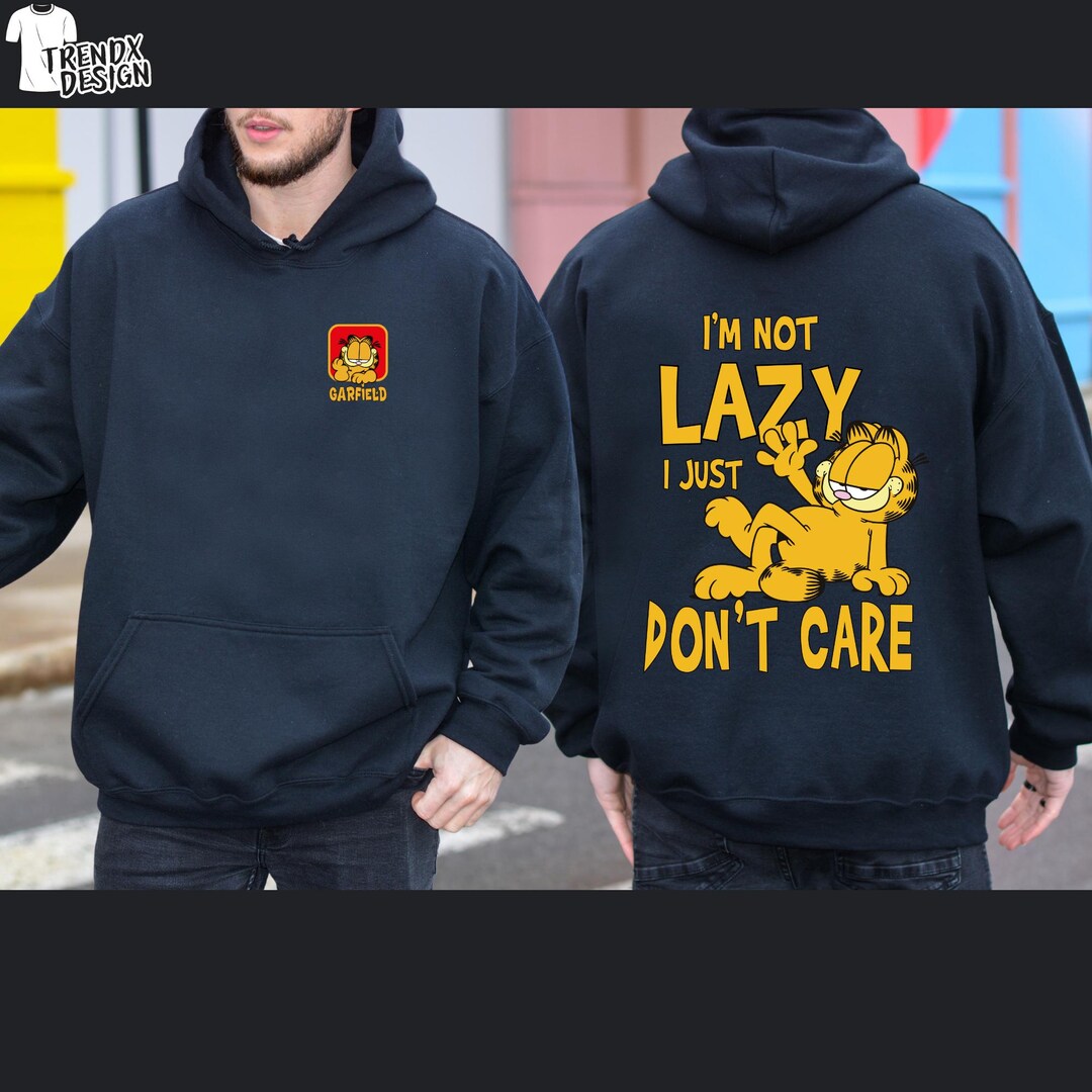 Garfield Hoodie, Funny Quote Sweatshirt, Personalized Cat Hoodie - Etsy