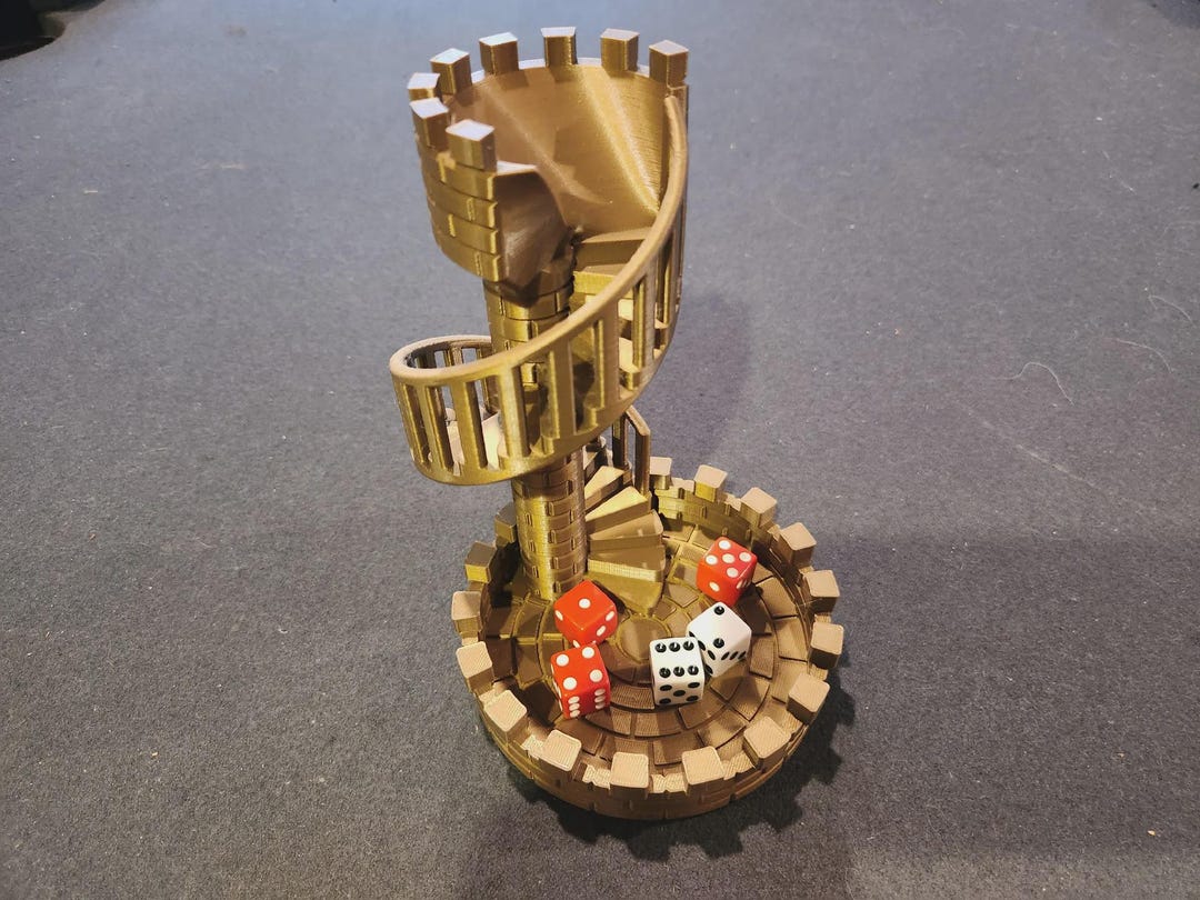 Dice Rolling Castle Stairs 3D Printed in Various Colors - Etsy