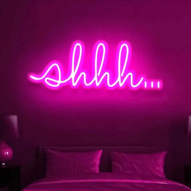 Shh Neon Sign, LED Wall Decor - Etsy