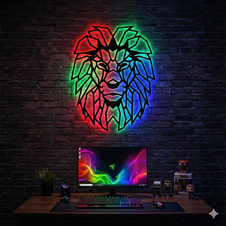 LION RGB Metal Wall Art - Etsy