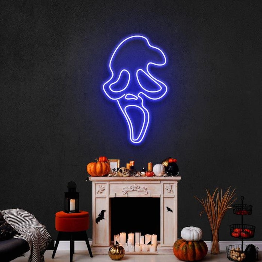 Scream Ghost Neon Sign, Bedroom Bar Wedding Decor - Etsy