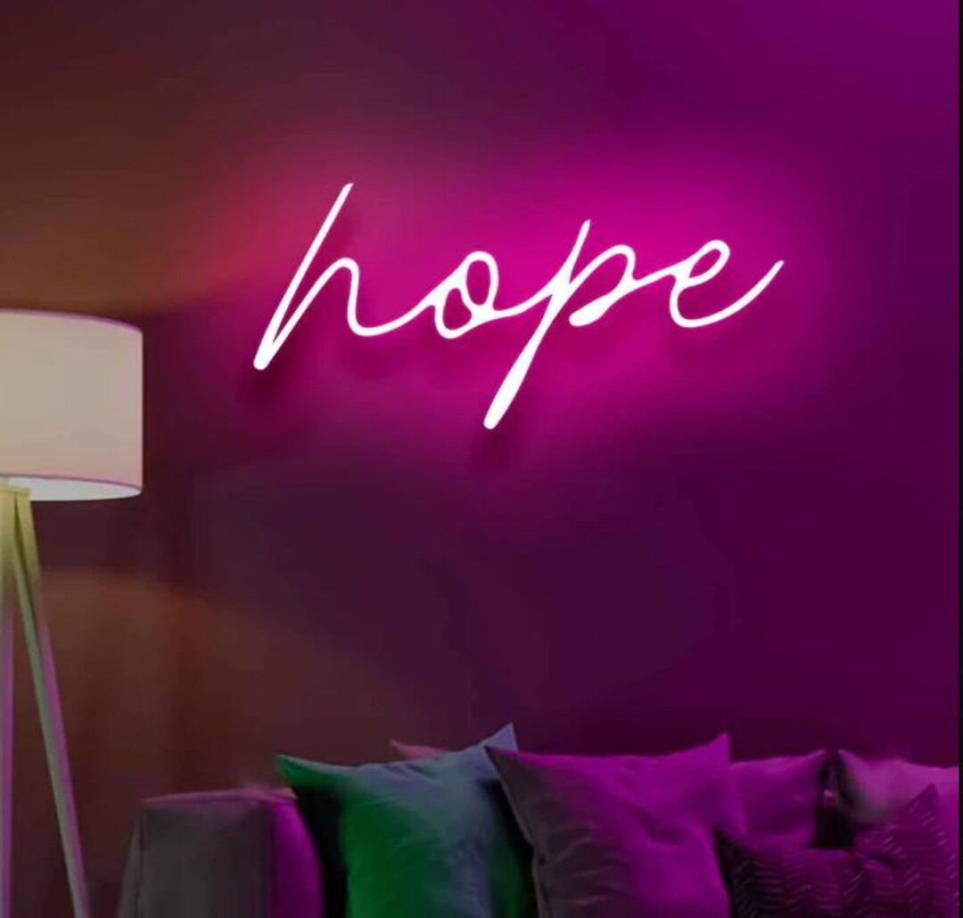 Hope Neon Sign, LED Wall Decor, Handmade Bedroom Light - Etsy