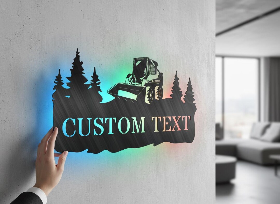 Skid Steer Tree Custom Wall Art RGB - Etsy