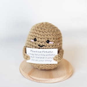 Crocheted Positive Potato: Emotional Support Desk Decor - Etsy