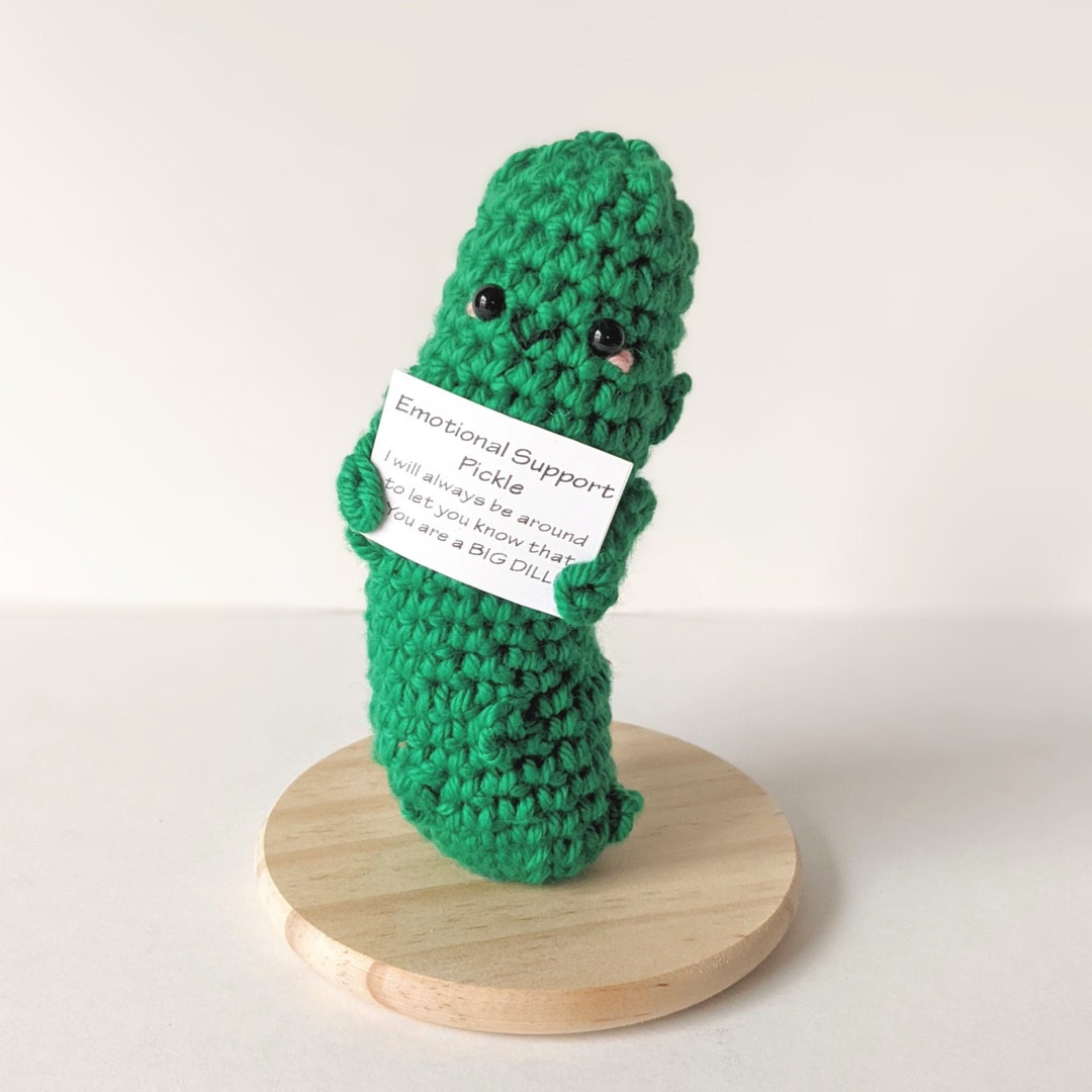Positive Pickle, Emotional Support Dill Pickle, Funny BFF Gift ...