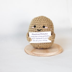 Crocheted Positive Potato: Emotional Support Desk Decor - Etsy