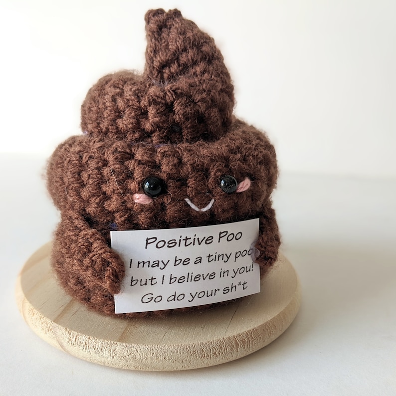 Positive Poo, Poop Emotional Support Toy, Anxiety Relief Desk Accessory ...