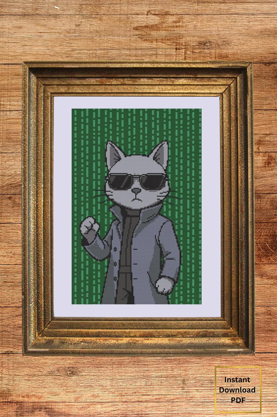 Futuristic Hero Cat Cross Stitch Pattern | PDF Instant Download ...