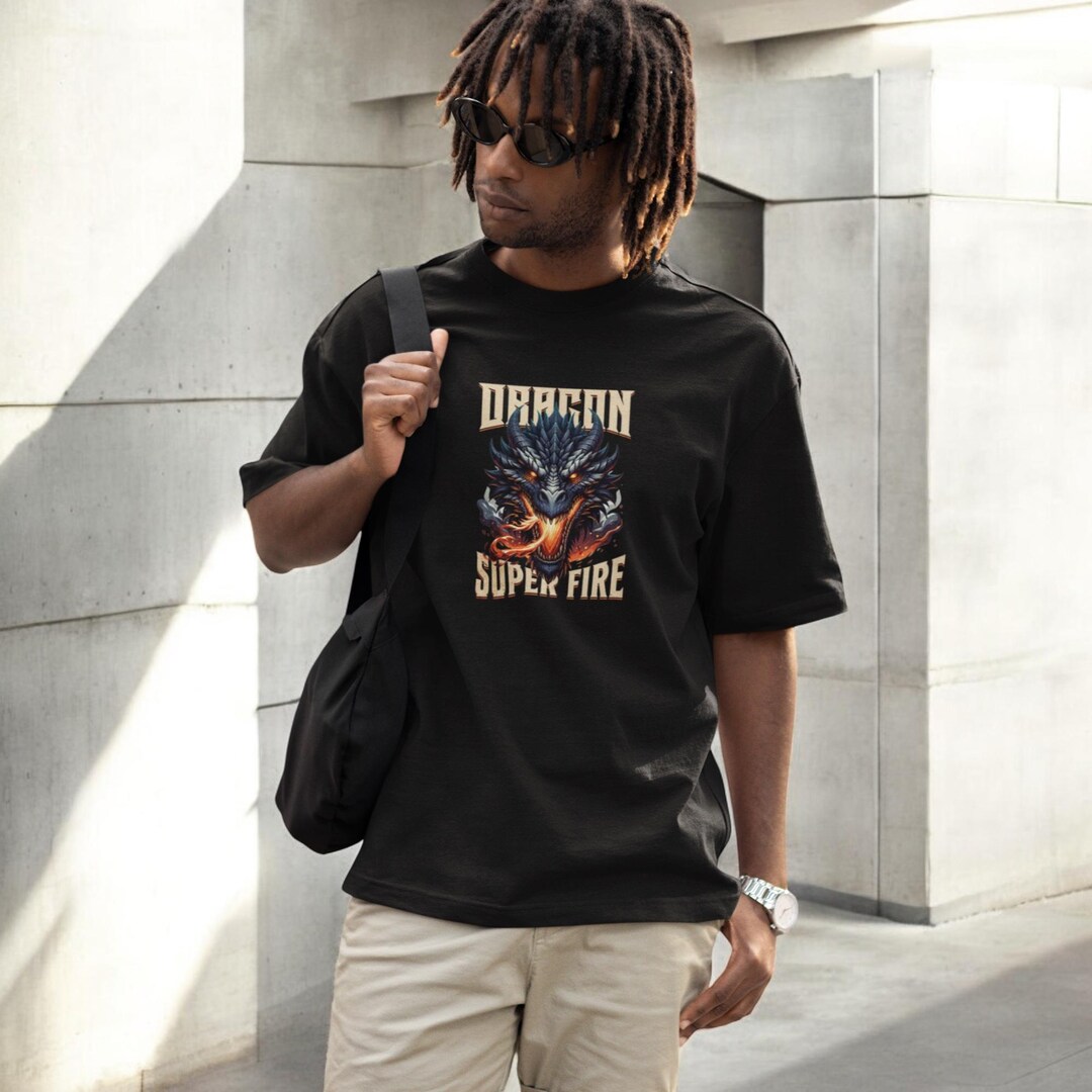 Dragon Super Fire Graphic Tee – Fierce Fire-breathing Dragon T-shirt ...