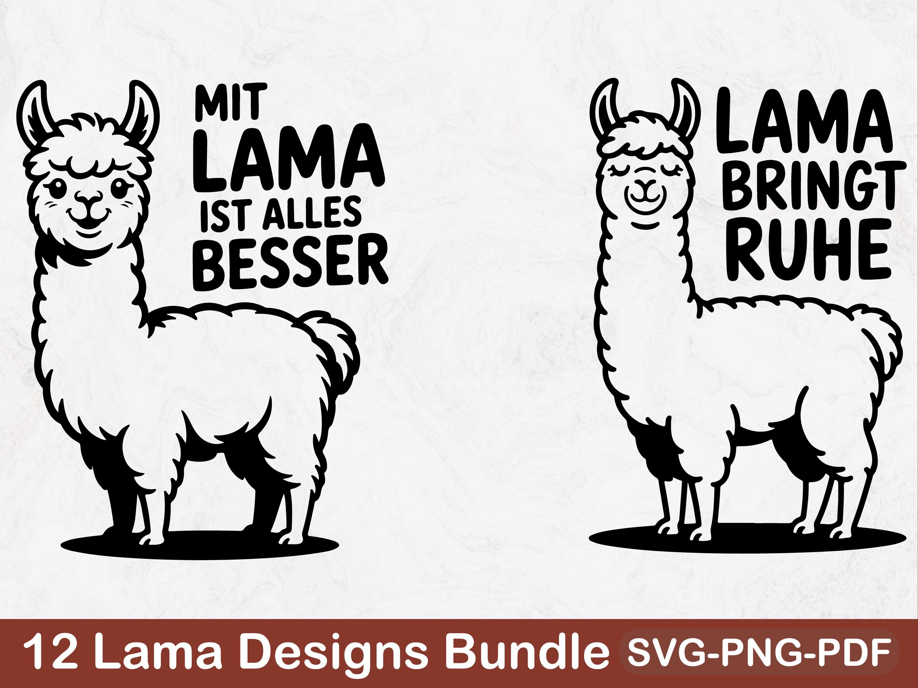 Llama SVG Bundle | German Funny Llama Quotes | No Drama Llama Sayings ...