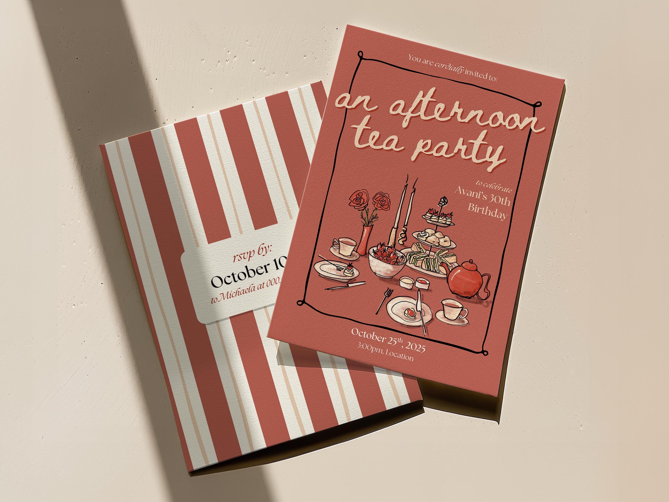 Tea Party Birthday Invitation Template: Masala Chai Pumpkin Spice Tea ...