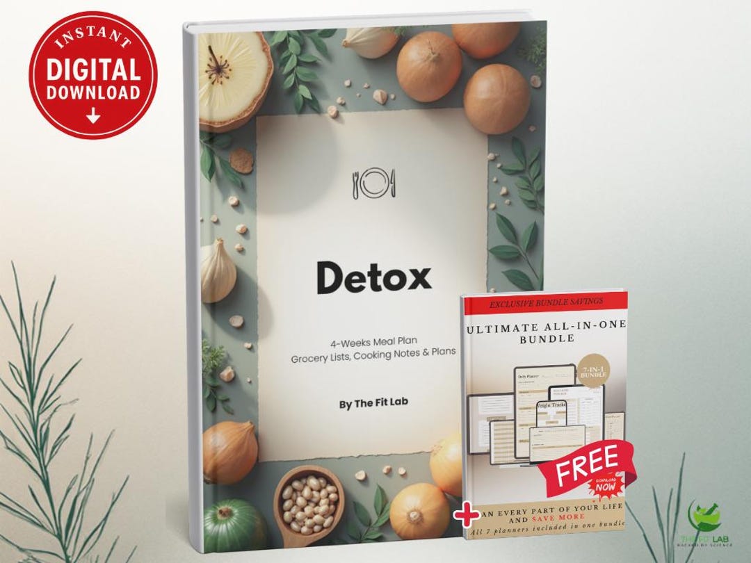 4-week Detox Meal Plan + Free Planner Bundle | Clean Eating Reset ...