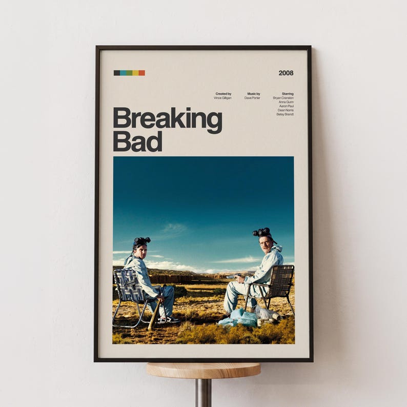 Breaking Bad Tv Series Poster, Retro Minimalist Tv Show Print - Etsy