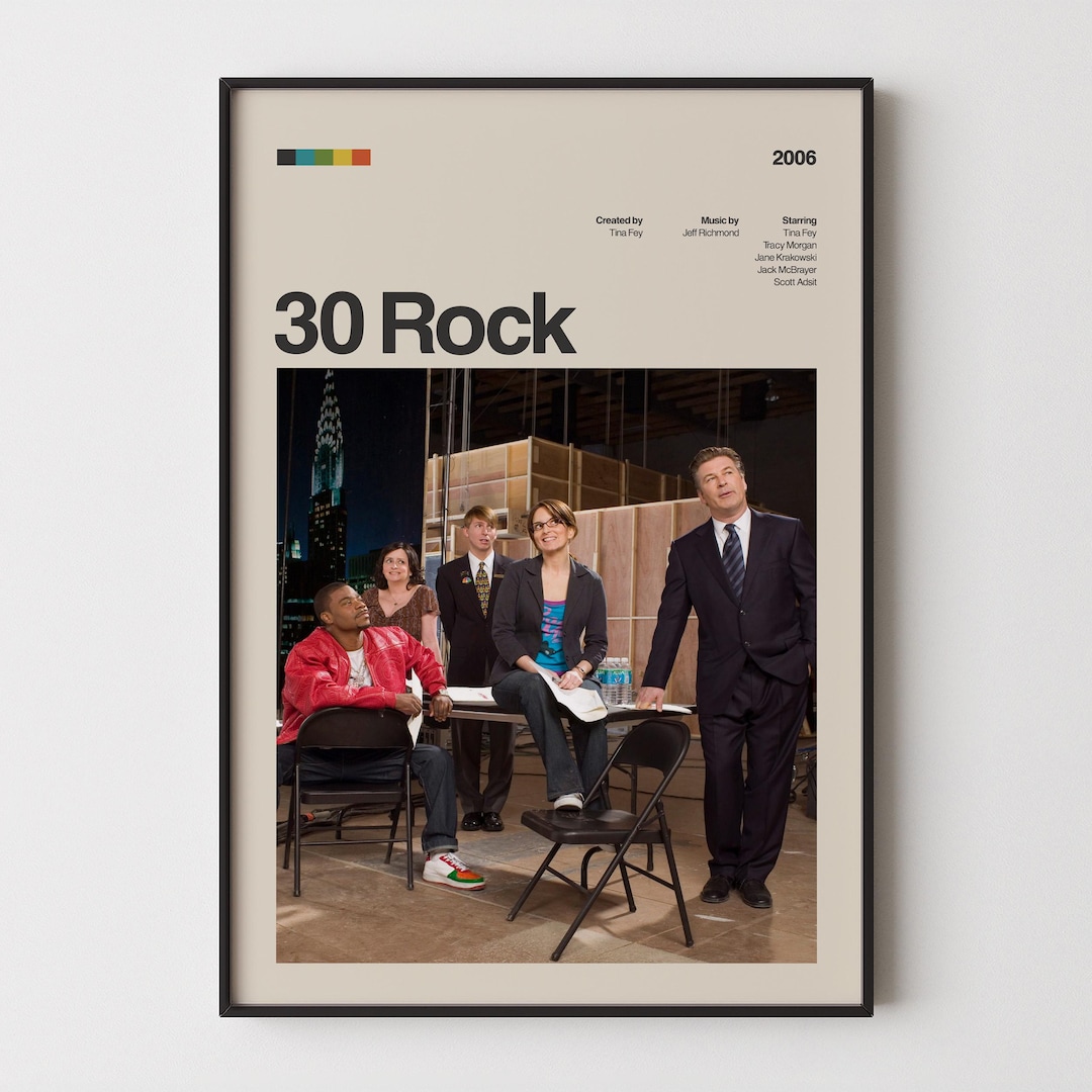 30 Rock Poster, 30 Rock Tv Series Print, 30 Rock Wall Art, Tv Series ...