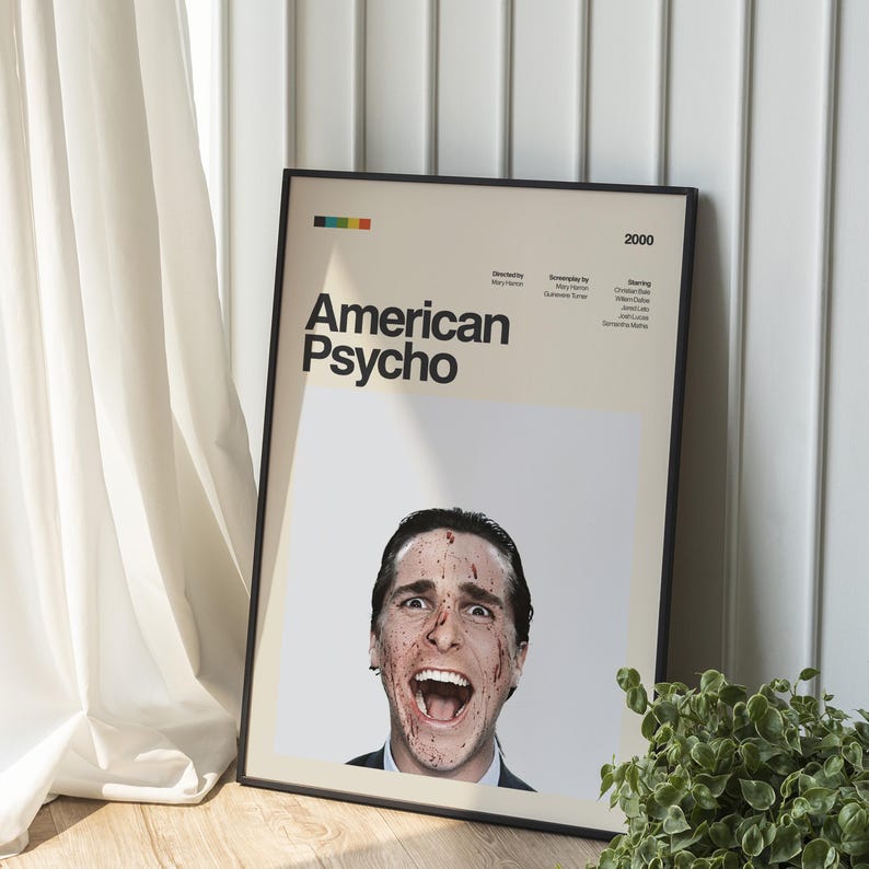 American Psycho Poster, American Psycho Movie Print, American Psycho ...