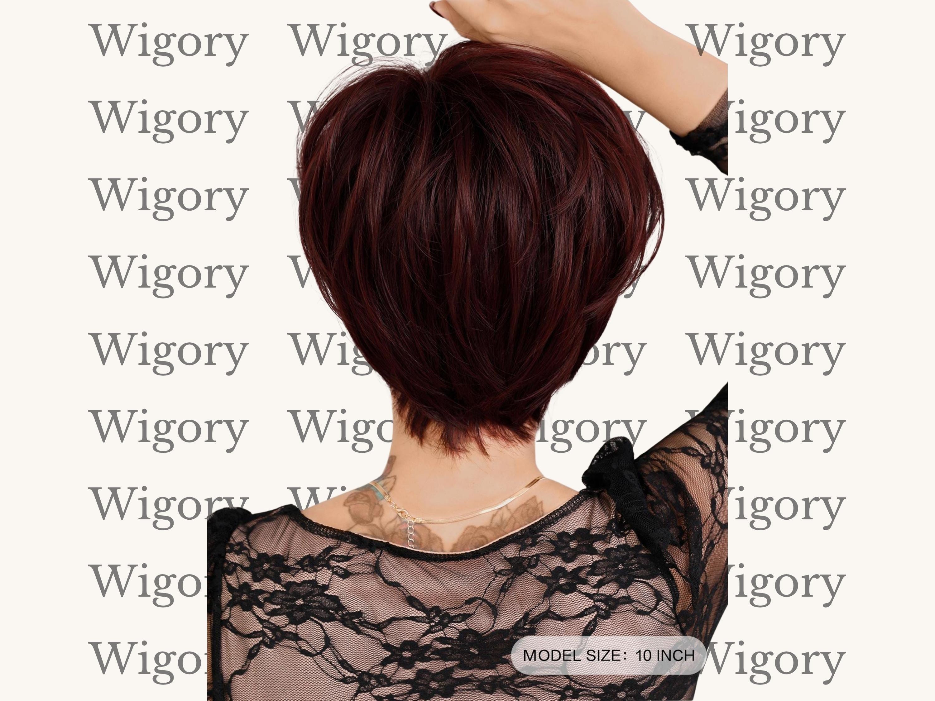 Short Dark Red Pixie Wig – 10