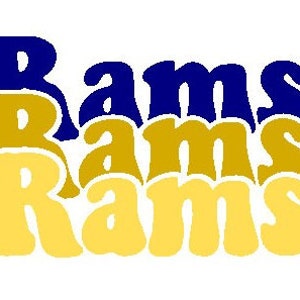 Rams Bubble Letters / Groovy/ SVG File Cut File - Etsy