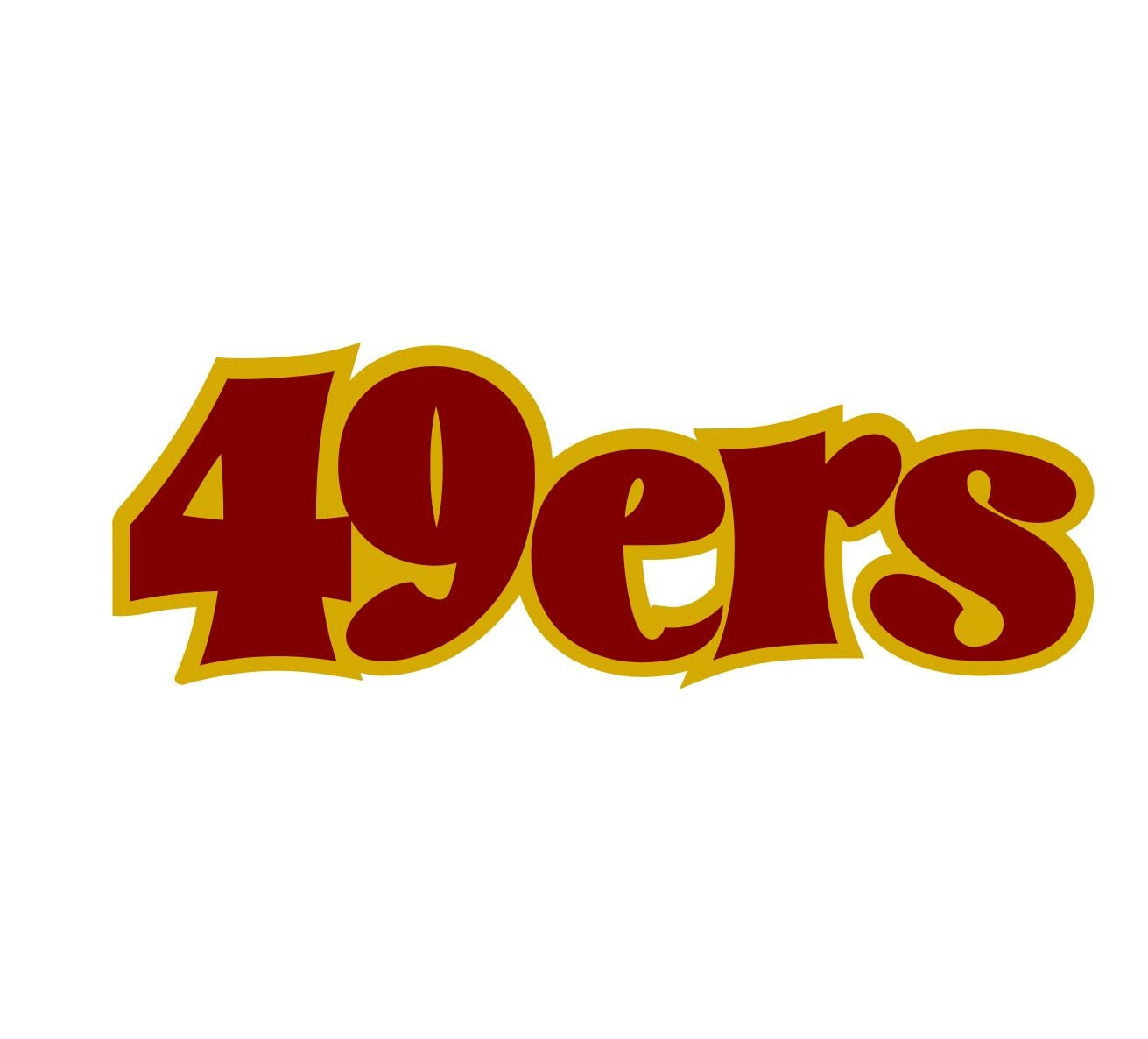 49ers / Niners Retro With Checkers SVG File, Cut File - Etsy