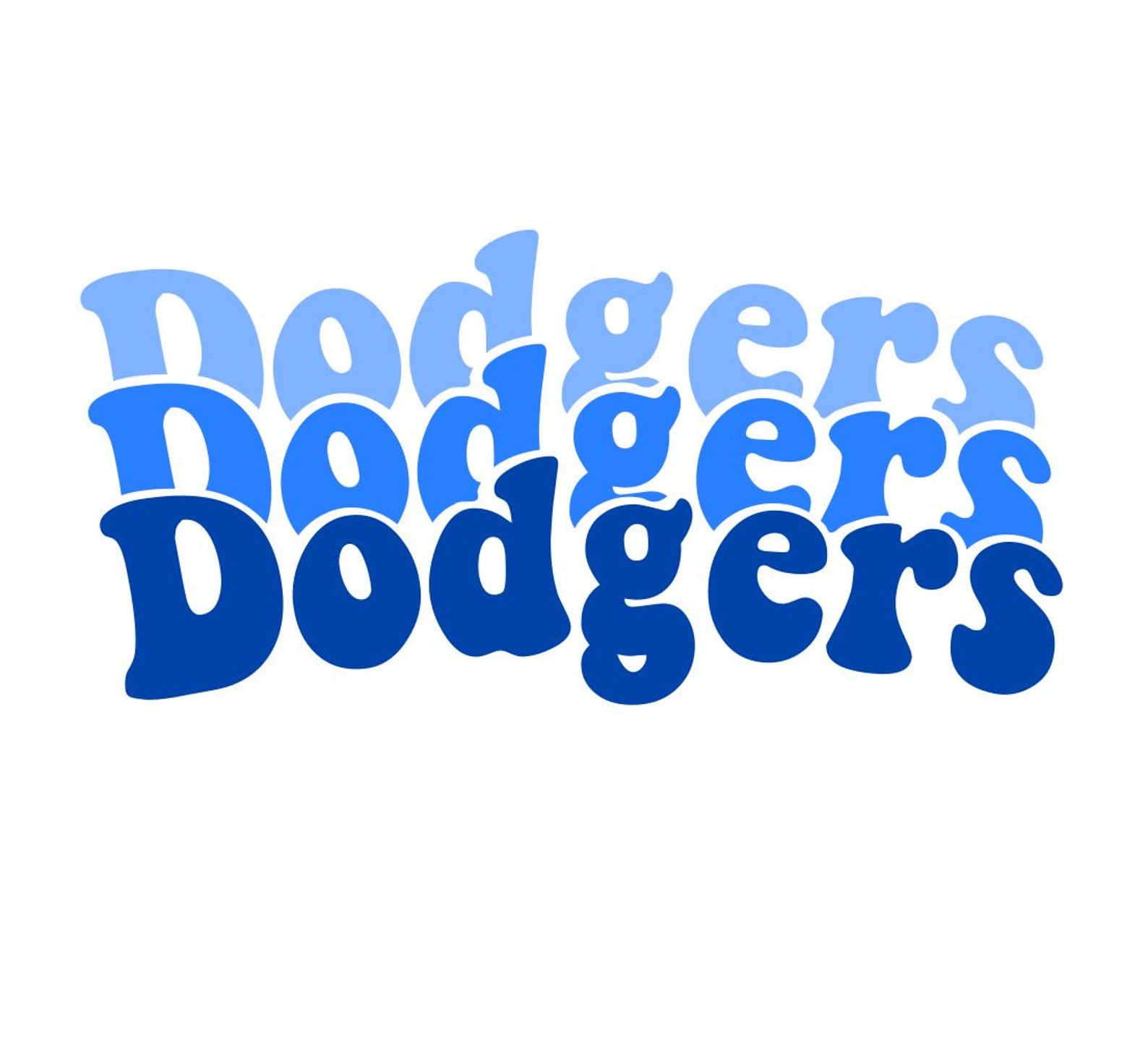 Dodgers Bubble Curved / Groovy/ SVG File, Cut File - Etsy