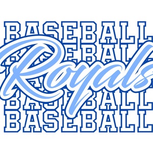 Royals Baseball Repeat, SVG File, PNG, Cut File - Etsy
