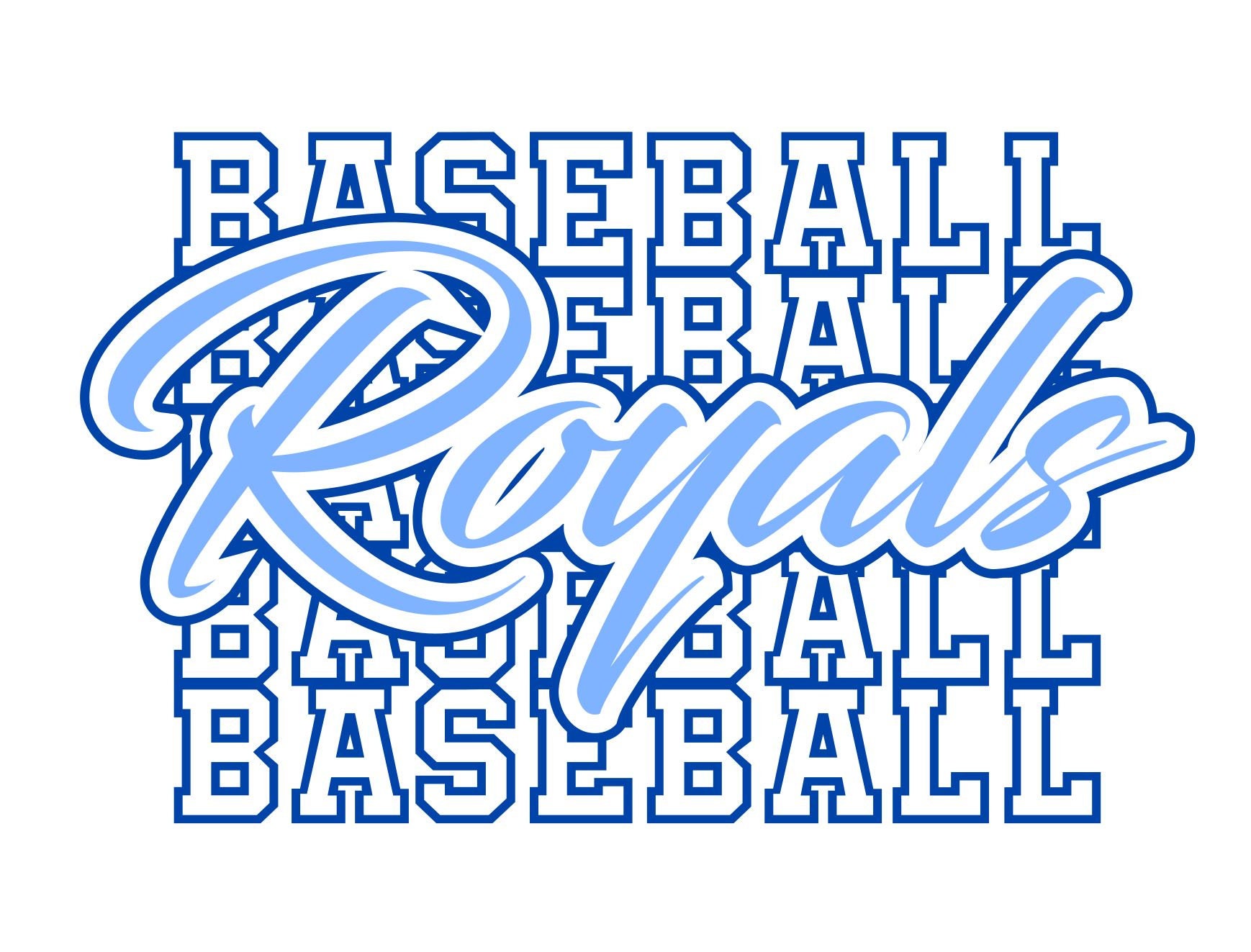 Royals Baseball Repeat, SVG File, PNG, Cut File - Etsy