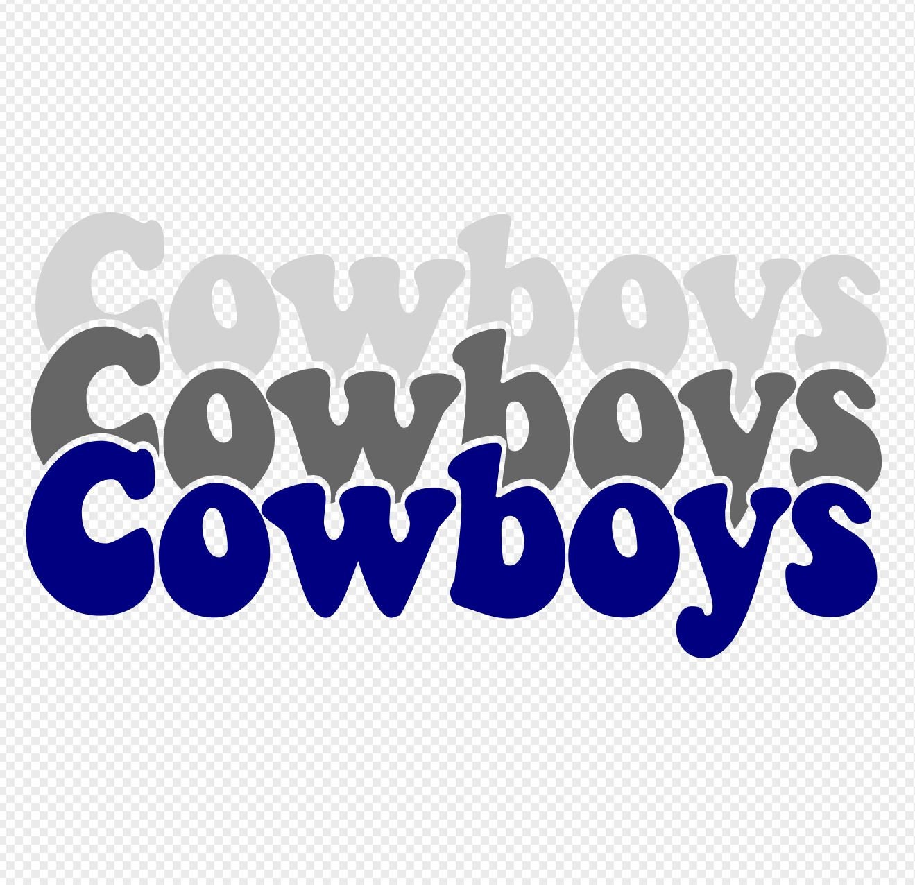 Cowboys Curved / Groovy/ SVG File, Cut File - Etsy