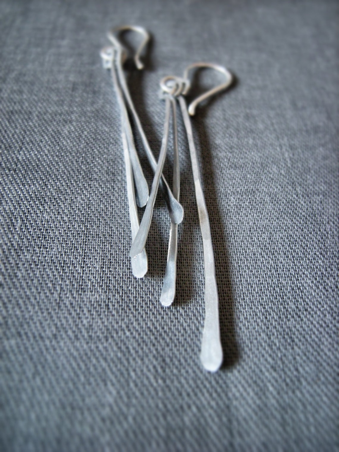 Fringe Earrings Propeller Earrings Hand Forged, Hammered Solid Brass ...