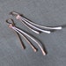 Fringe Earrings Propeller Earrings Hand Forged, Hammered Solid Brass ...