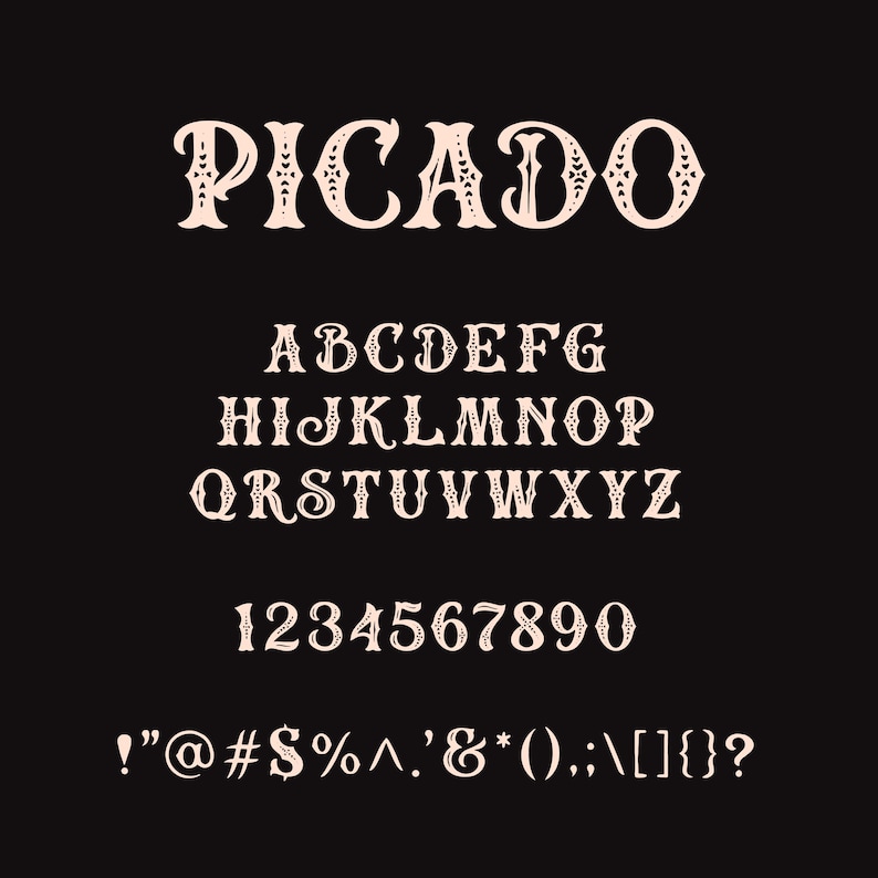 Hand-lettered Papel Picado Font, Mexican Folk Type - Etsy