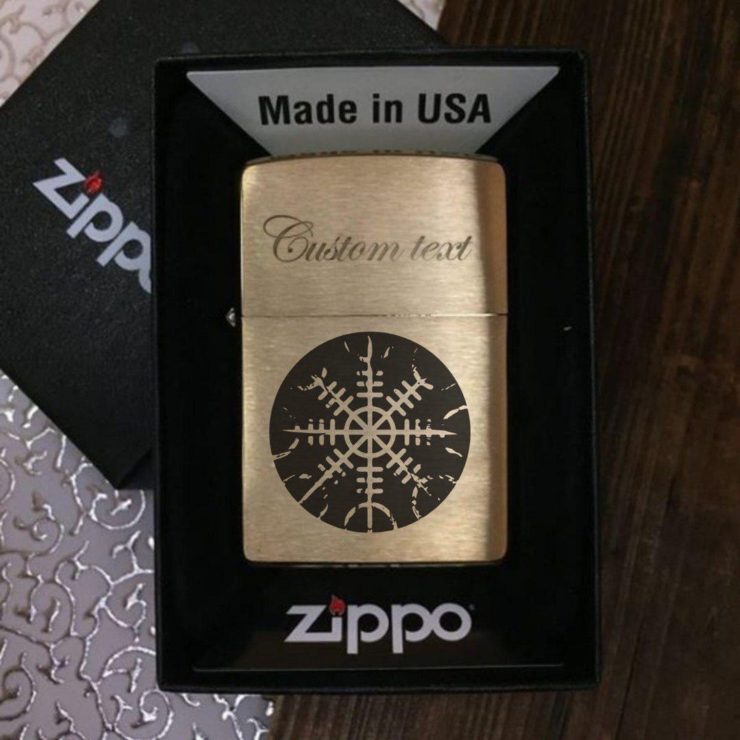 Personalized Viking Zippo Lighter – Engraved Vegvisir Compass ...