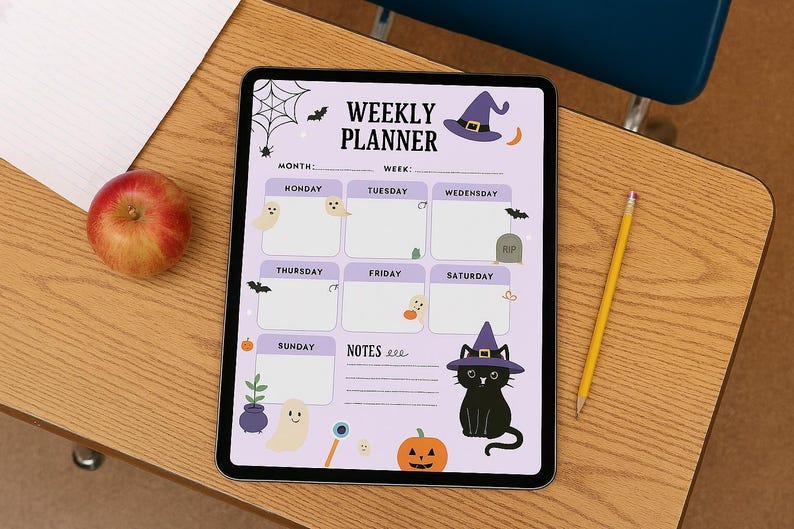 Halloween Weekly Planner | Printable PDF | Spooky Season Digital ...