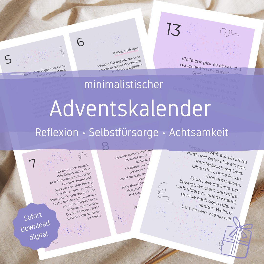 Printable Mindfulness Advent Calendar | 24 Creative Inspirations for ...