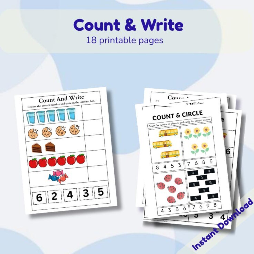 Let’s Count and Write! | Learn Numbers 1–10 | Helps Kids Count, Trace ...